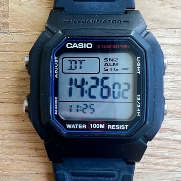 Casio | Accessories | Casio Illuminator W80h Alarm Quartz Digital Mens ...